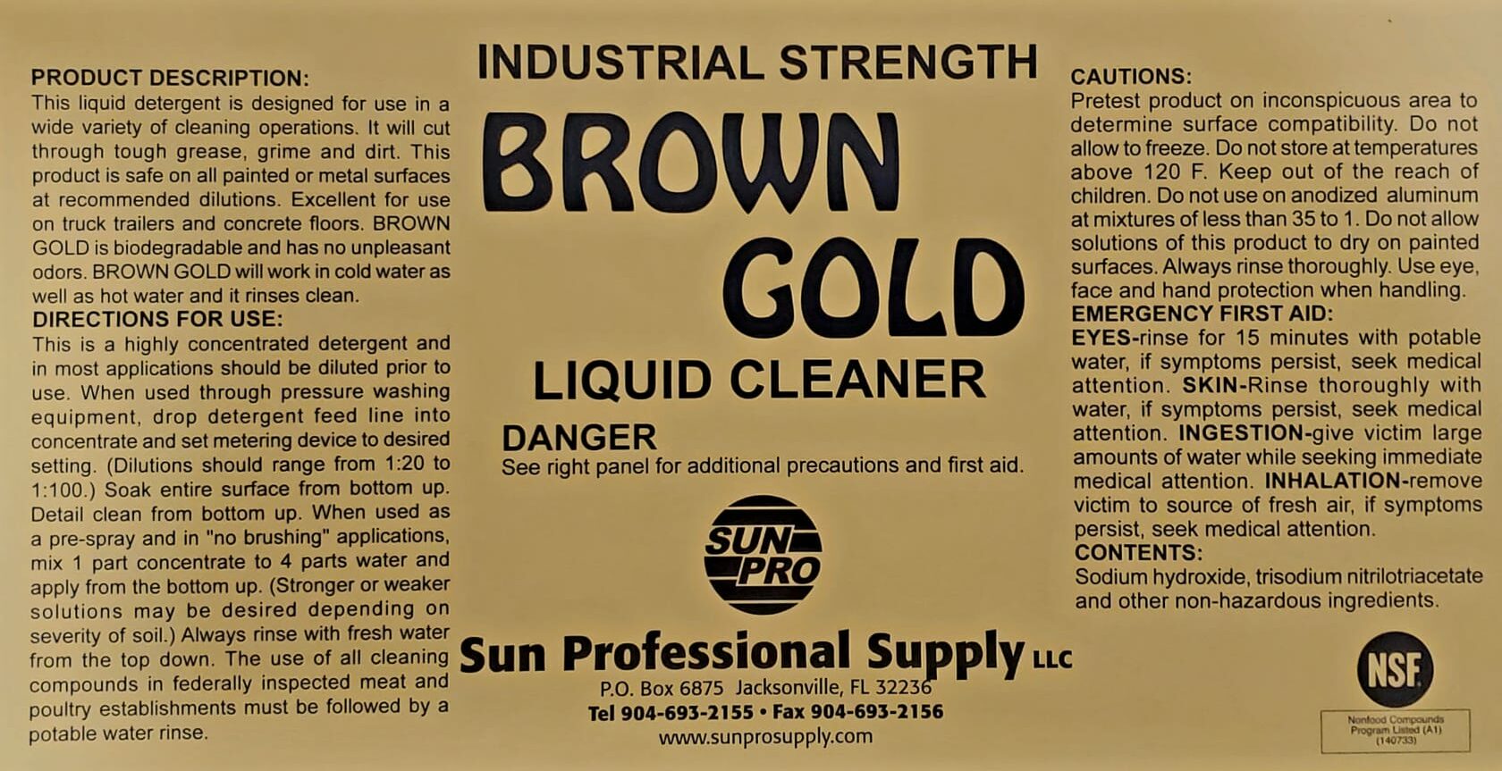 Powerful Pre-painted Panel & Tractor Cleaner - Brown Gold